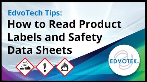 Edvotech Tips How To Read Product Labels And Safety Data Sheets Youtube