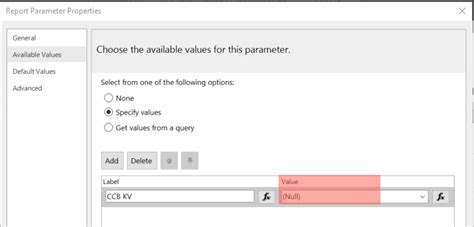parameter passing how to store multiple value in one available value in ssrs reporting stack