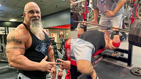 52 Year Old Giant Old Man Benches 620 Lbs YouTube