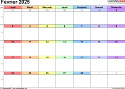 Calendrier F Vrier Excel Word Et Pdf Calendarpedia