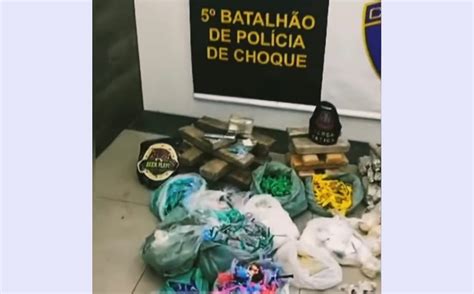 Operação Sufoco da PM apreende 28 kg de drogas e detém oito pessoas em