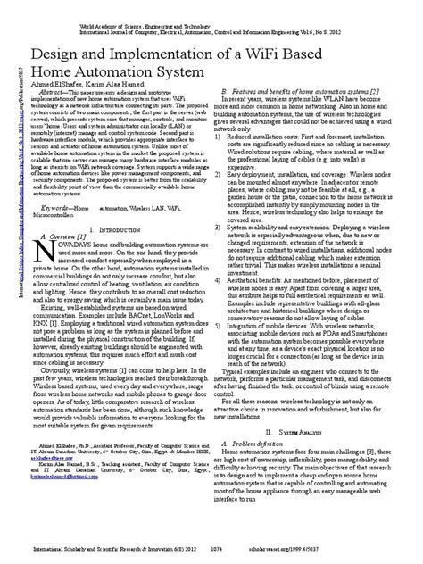 design and implementation of a wifi based home automation system pdf wi fi computer network