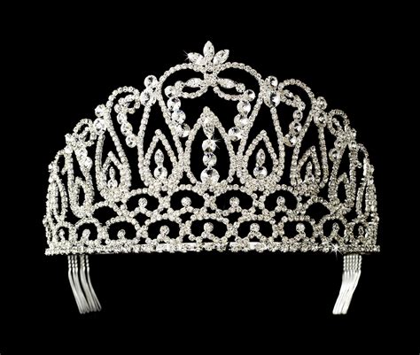 Majestic Rhinestone Pageant Tiaras Elegant Bridal Hair Accessories