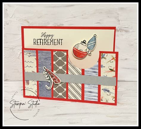 Gone Fishing Masculine Fun Fold Card Stampin Studio