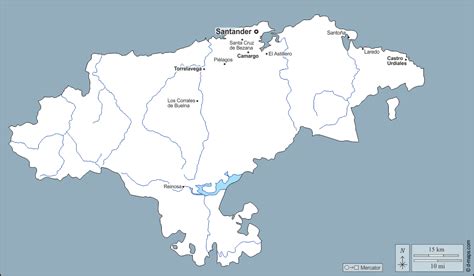 Cantabria Mapa Gratuito Mapa Mudo Gratuito Mapa En Blanco Gratuito