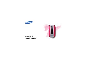 Samsung SGH E570 Mode D Emploi Manualzz