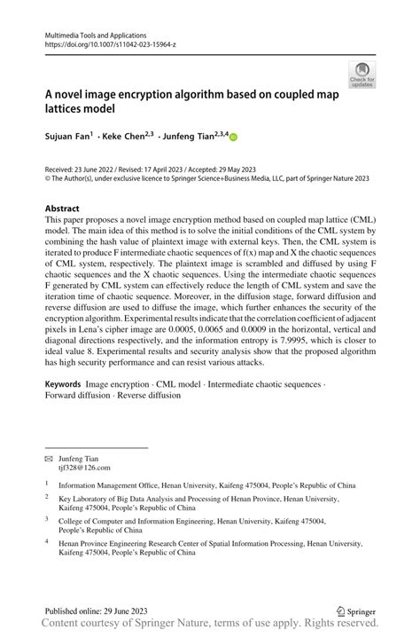 a novel image encryption algorithm based on coupled map lattices model