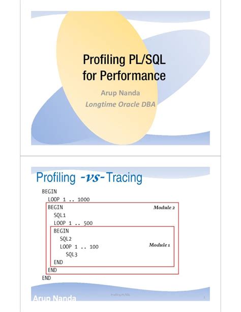 pdf profiling pl sql for performance proligence pl sql for performance arup nanda longtime