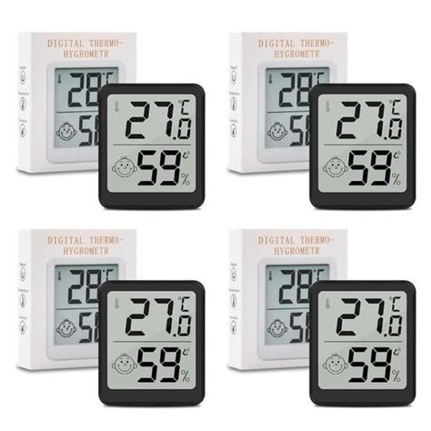 Lot Thermometre Interieur Maison 4 Pièces Lcd Mini Digital Thermomètre