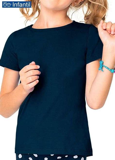 Camiseta Infantil Menina Malwee Azul Marinho Meias