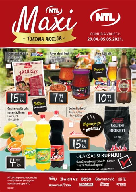 Trgovina Krk NTL Maxi katalog Akcija 29 04 05 05 2021 Njuškalo katalozi