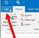 Corrigir barra de pesquisa do Outlook que está ausente