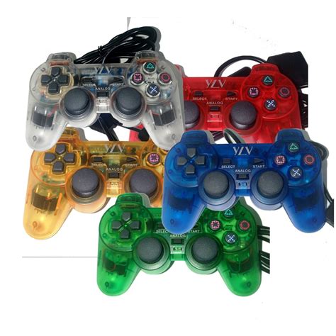 YLV Controle De PS2 PS1 Colorido Fio Joystick Manete Para
