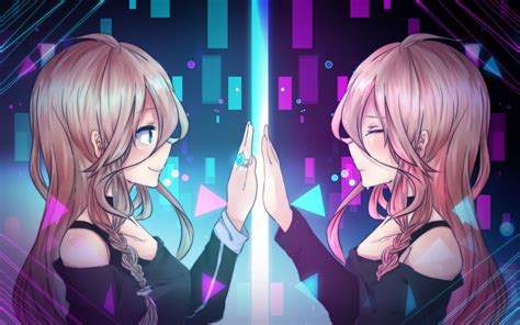 Tapety ilustracja długie włosy Anime Dziewcząt anime Vocaloid