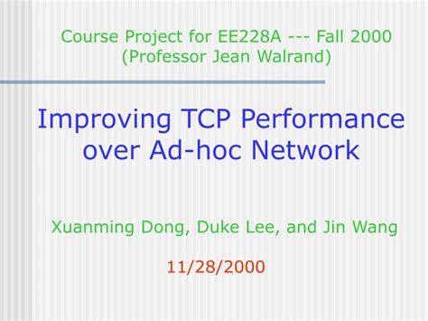 ppt improving tcp performance over ad hoc network powerpoint presentation id 545689
