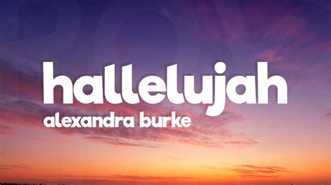 Alexandra Burke Hallelujah Lyrics Youtube