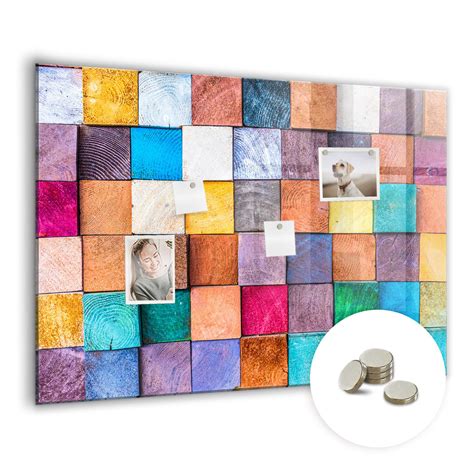 Szklana Tablica Szklana z Magnesami do Pisania 100x70 cm WZÓR