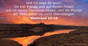 1 März 2020 Bibelvers des Tages LU12 Matthäus 16 18