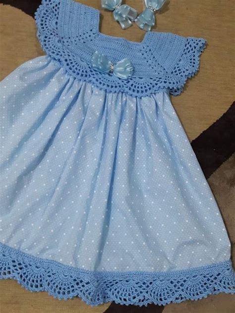 Vestidos De Bebe A Crochet De 6 A 12 Meses