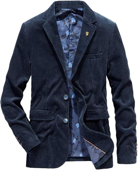 Battnot Herren Anzug Jacke Blazer Cord Warm Verdicken Elegant Slim Fit