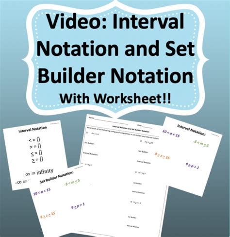 video lesson interval notation and set builder notation by math lab classroom