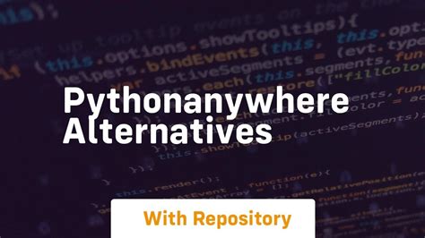 Pythonanywhere Alternatives YouTube