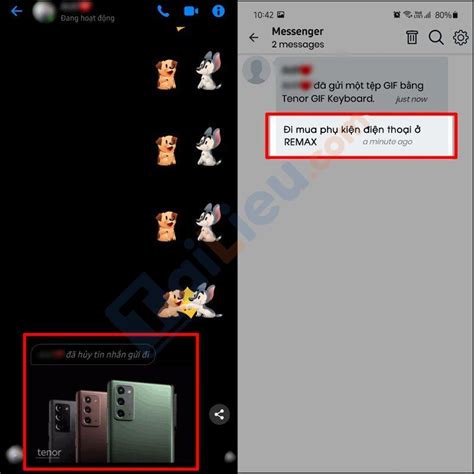 Rất Hay Cách xem tin nhắn đã thu hồi trên messenger