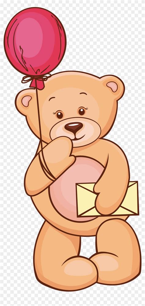 Teddy Bear And Balloon Vector Free Free Transparent Png Clipart