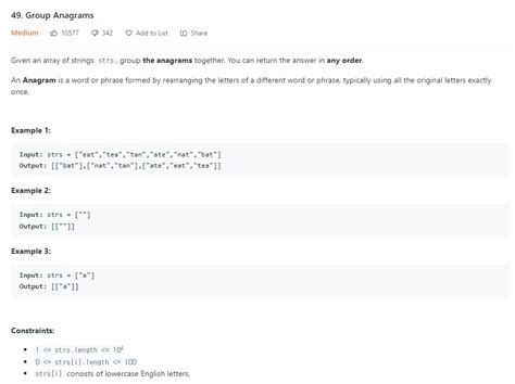 [leetcode] 49 group anagrams