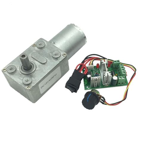 BRINGSMART 12V 3rpm DC Worm Gear Motor With Speed Controller 25kg Cm