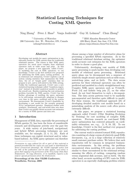 pdf statistical learning techniques for costing xml queries