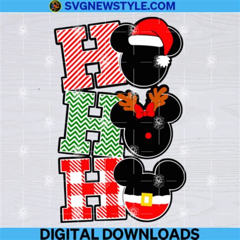 Ho Ho Ho Svg File Mickeys Christmas Svg Png Dxf Eps Cut File