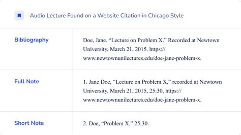 How To Cite A Speech Lecture In Chicago Guide Examples