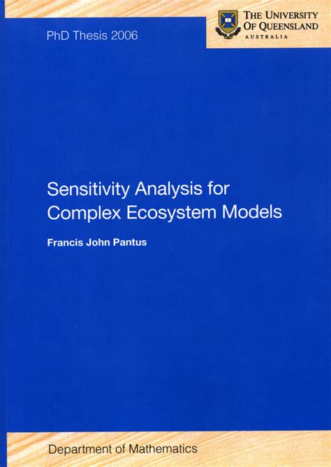 pdf sensitivity analysis for complex ecosystem models