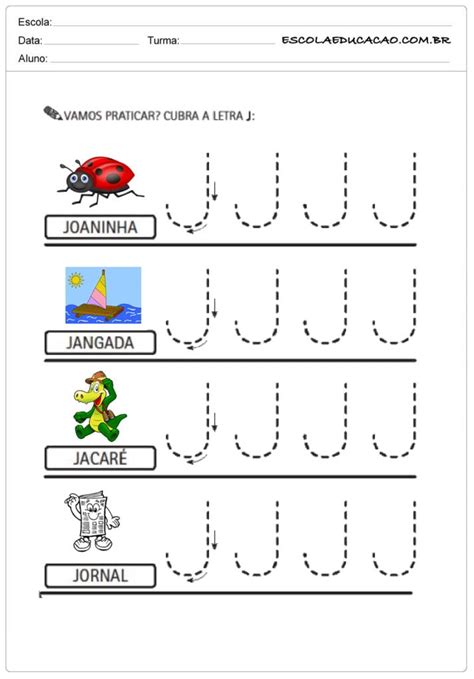 Atividade Letra J Frases Atividades A Letra J Atividades Letra