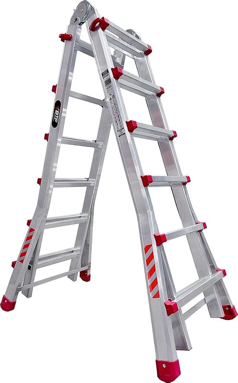 BTF Escalera Plegable Telescópica Articulada 6x4 en Aluminio Hasta 22