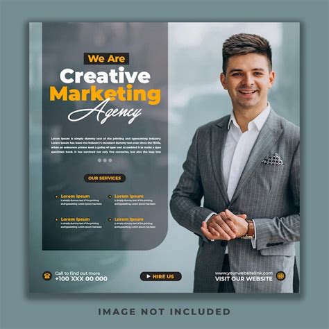 Premium PSD Creative Marketing Agency Social Media Post