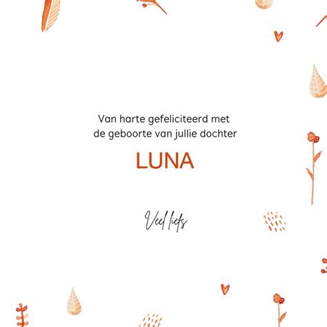 Felicitatiekaart Geboorte Meisje Met Kaartje2go