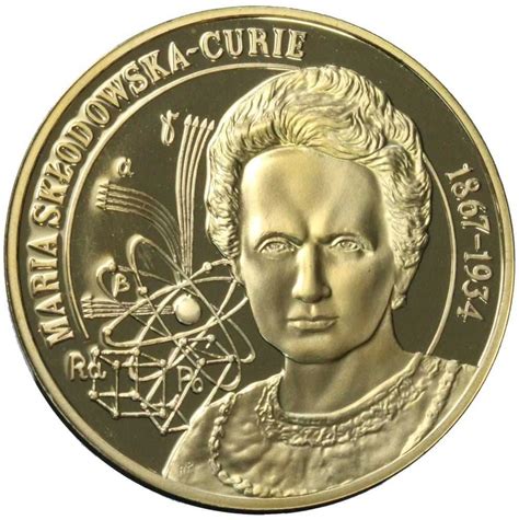 Medal Wielcy Polacy Maria Skłodowska Curie Stempel Lustrzany