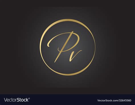 Initial Pv Letter Logo With Creative Modern Vector Image