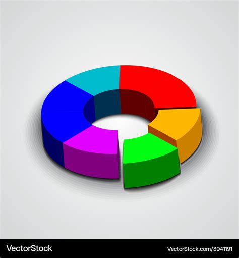 Abstract Round 3d Business Pie Chart Royalty Free Vector