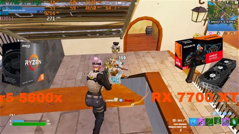 Fortnite Chapter 5 RX 7700 XT Ryzen 5 5600x Ranked Solos 1080p