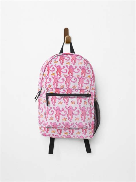 Pink Preppy Monkeys Backpack For Sale By Preppy Designzz Redbubble