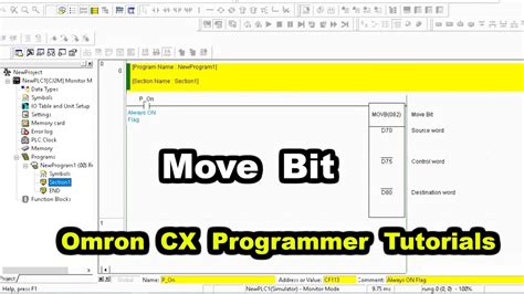 Move Bit MOVB Instruction In PLC Omron CX Programmer Tutorials