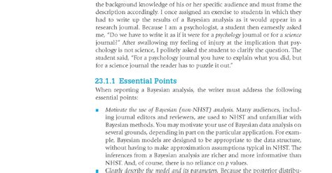 doing bayesian data analysis how to report a bayesian analysis teaching why