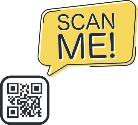 QR Code Scan Me In Speech Bubble Scan Me Concept Icon 16404594