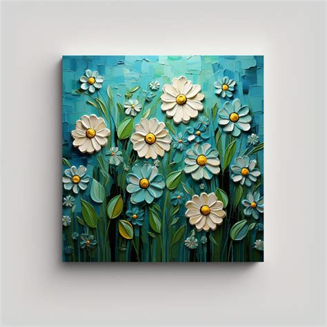 Cuadro De Tela Sublimada Inspiración En Colores Verde Y Turquesa Con
