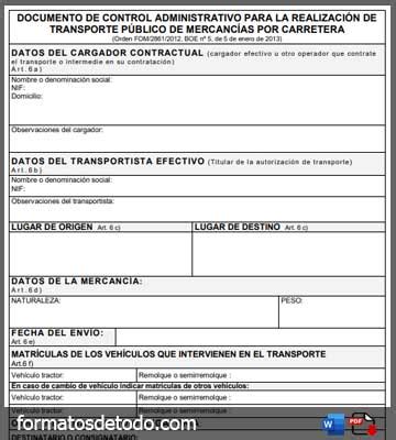 Formato De Ejemplo Carta Porte Descargar 2024