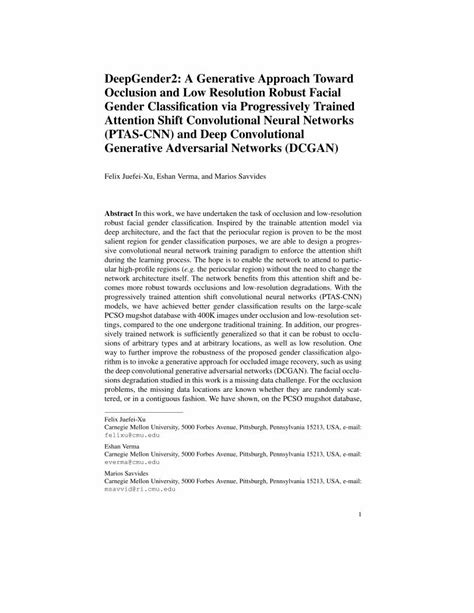 pdf deepgender2 a generative approach toward occlusion and felix book17