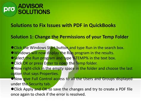 ppt quickbooks cannot create pdf powerpoint presentation free download id 10956979